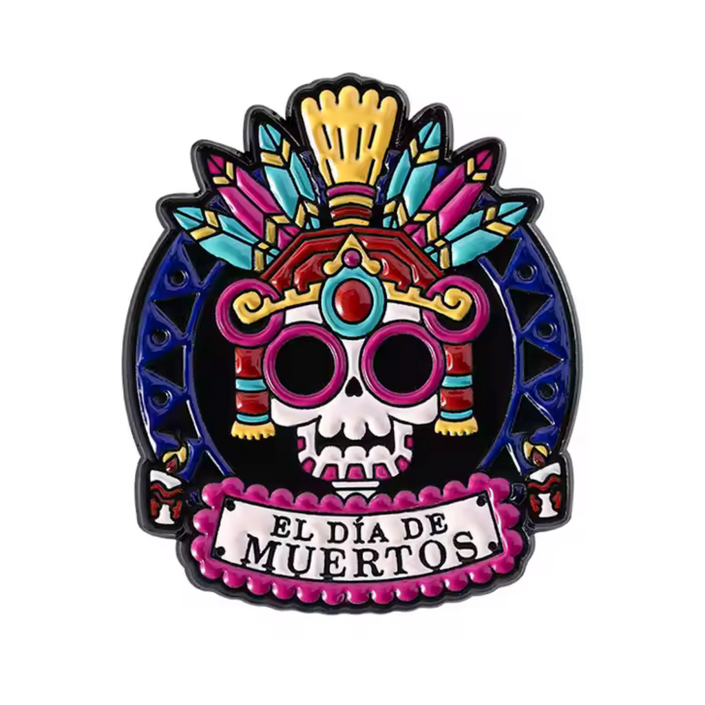 Day Of The Dead El Die De Muertos Mexican Pin Badge – Tigoli