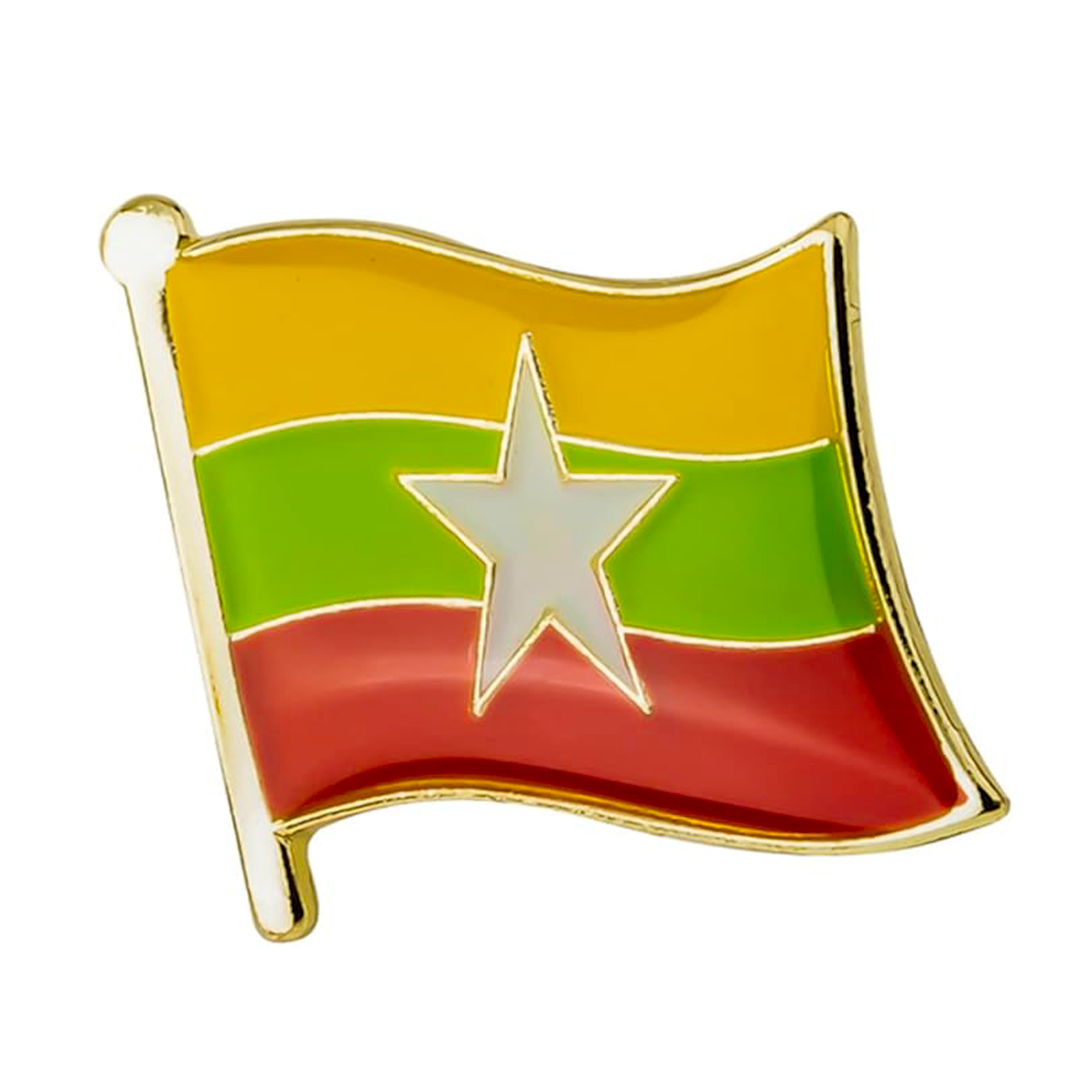 Myanmar Flag Pin Badge – Tigoli