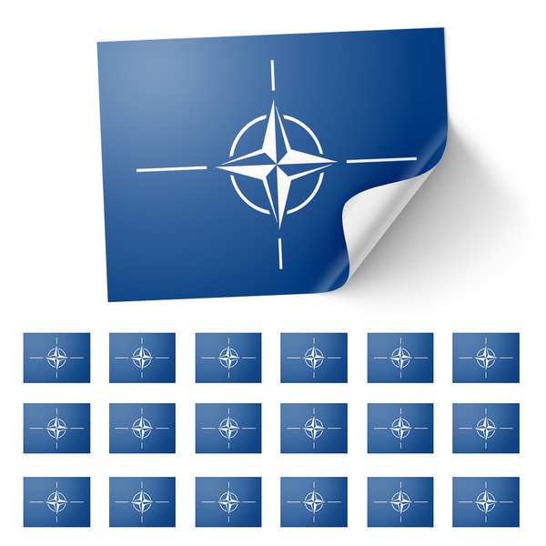20 X NATO Flag Stickers – Panda Loco