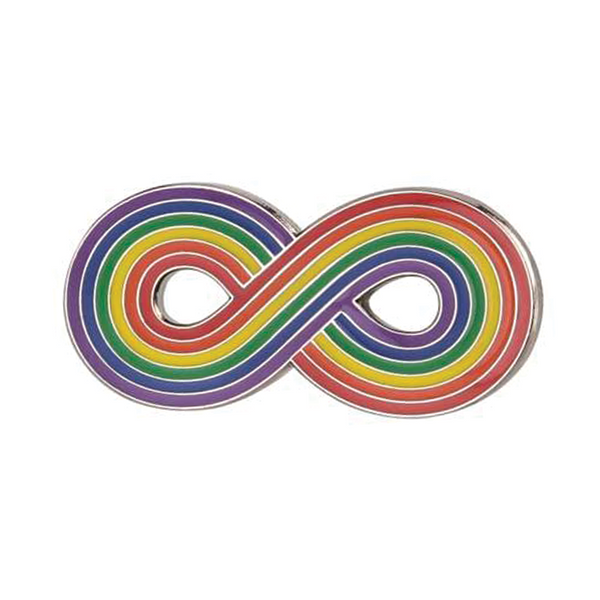 Rainbow Infinity '8' Symbol Pride Pin Badge – Panda Loco