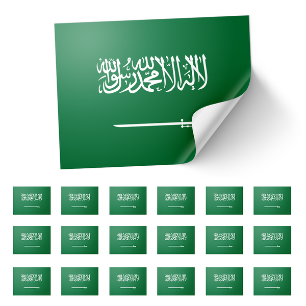 20 X Kingdom of Saudi Arabia National Flag Sticker – Panda Loco