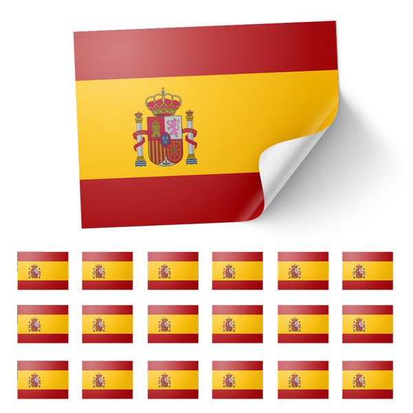 20 X Spain Flag Stickers – Panda Loco