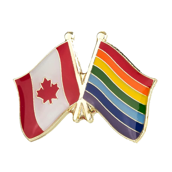 Canada & Rainbow Friendship Pin Badge – Panda Loco